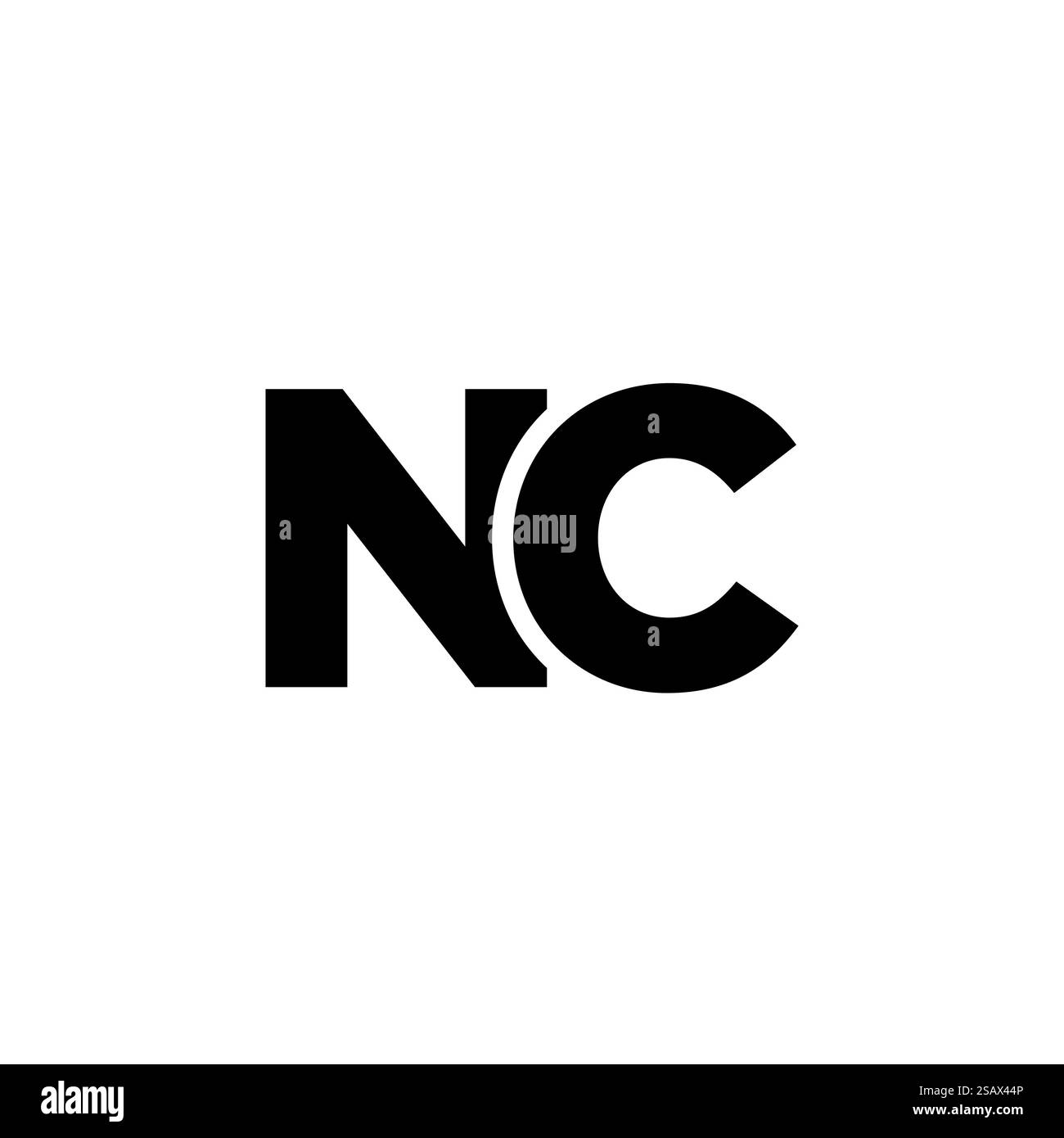 Trendy letter N and C, NC logo design template. Minimal monogram ...