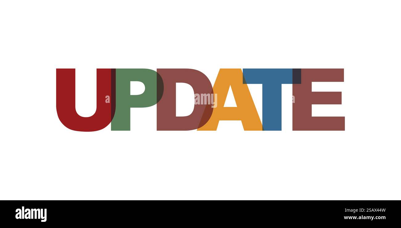 Update business card text. Modern lettering poster. Color word art ...