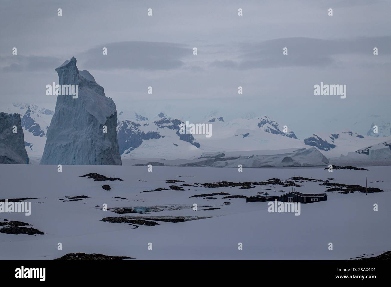 Antarctica view. Seascape and landscape of Antarctica. Glaciers ...