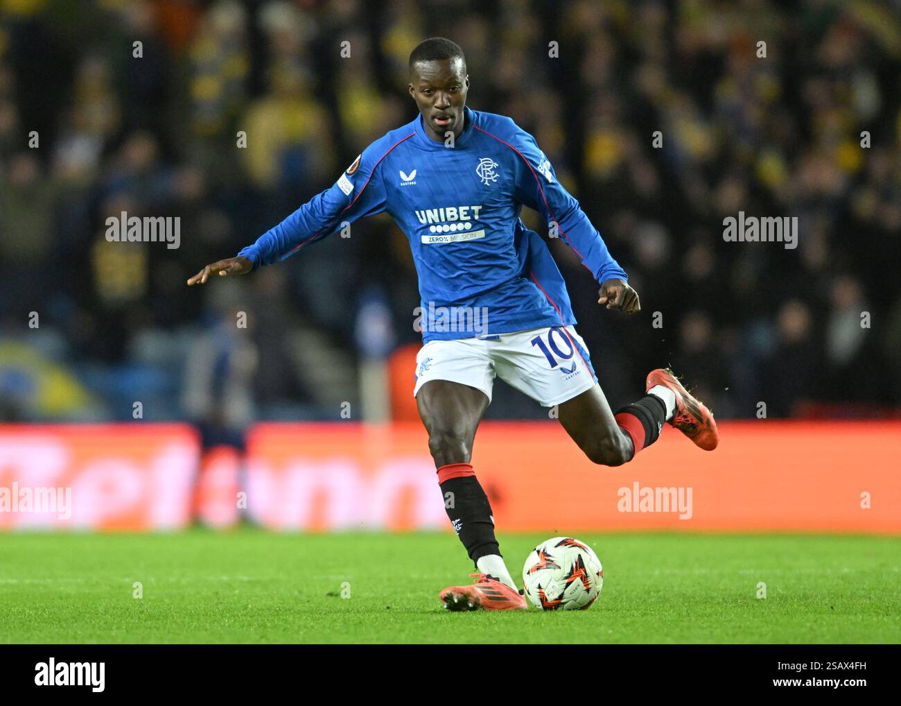 Glasgow, UK. 30th Jan, 2025. Mohammed Diomande of Rangers during the ...