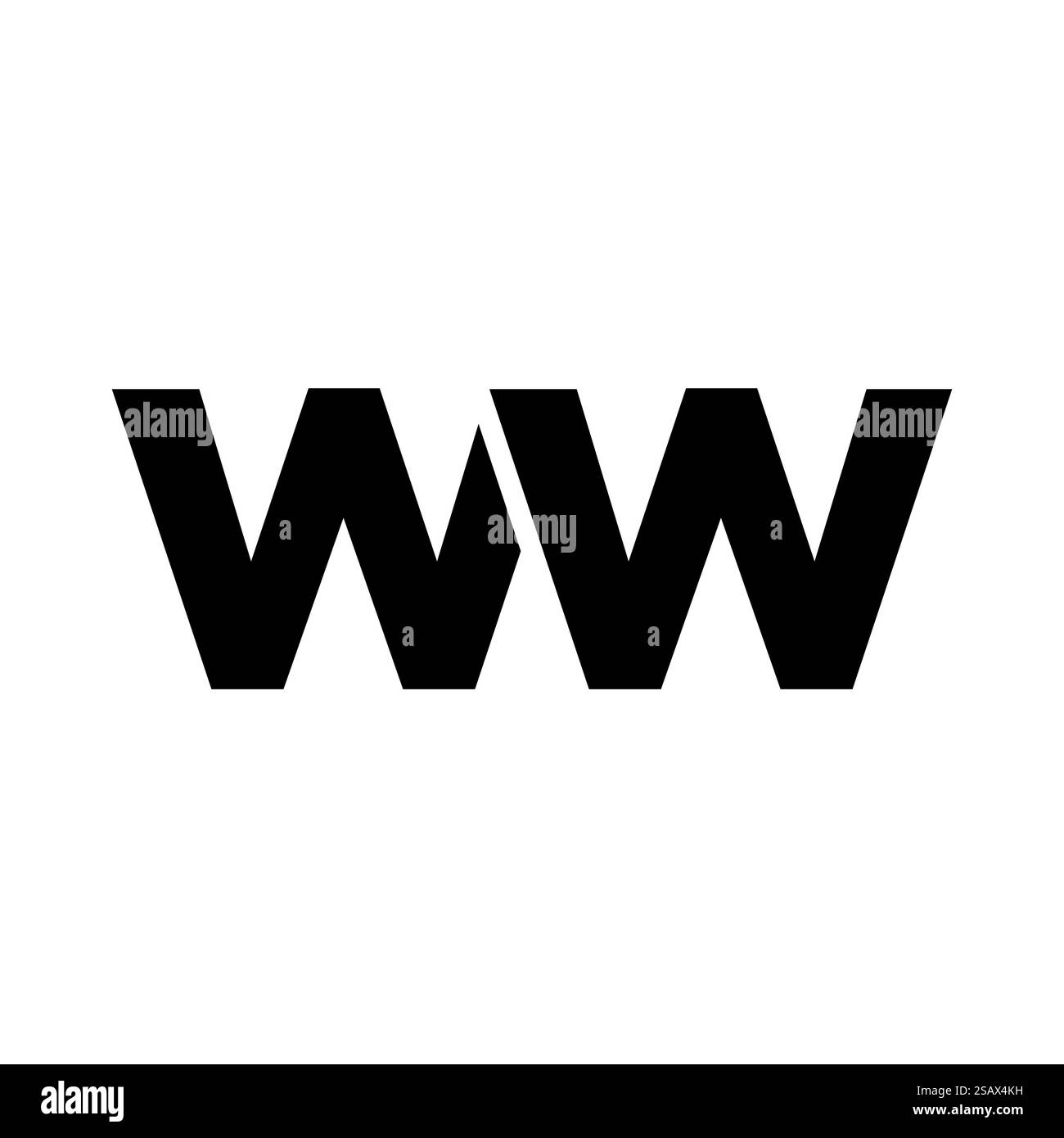 Trendy letter W and W, WW logo design template. Minimal monogram initial based logotype for ...