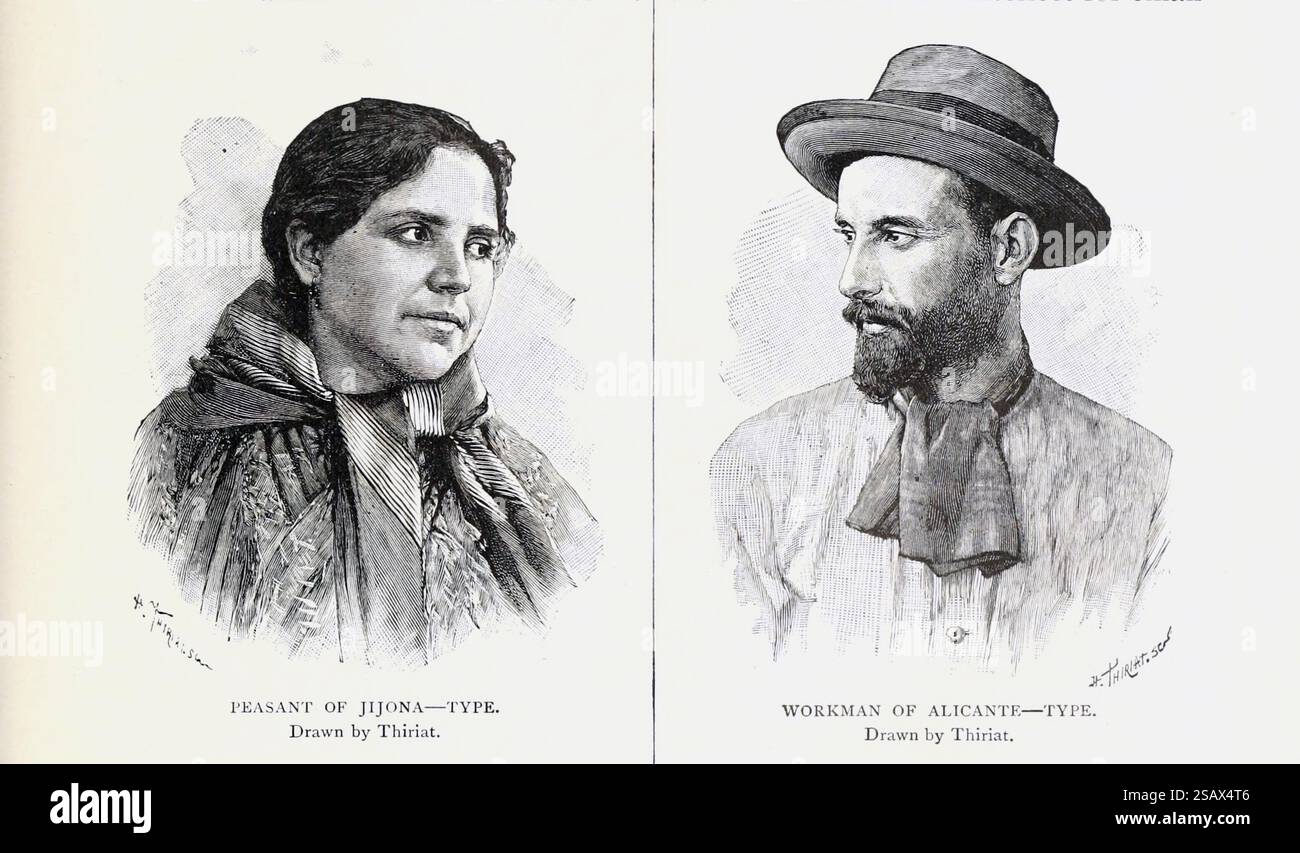 PEASANT OF JIJONA and WORKMAN OF ALICANTE Drawn by Thiriat. The ...