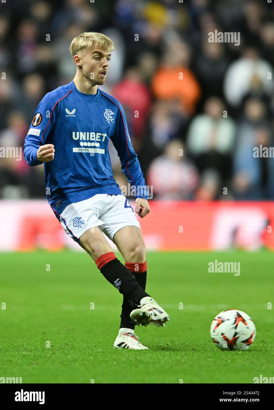 Glasgow, Scotland, 30th January 2025. Ross McCausland of Rangers during ...