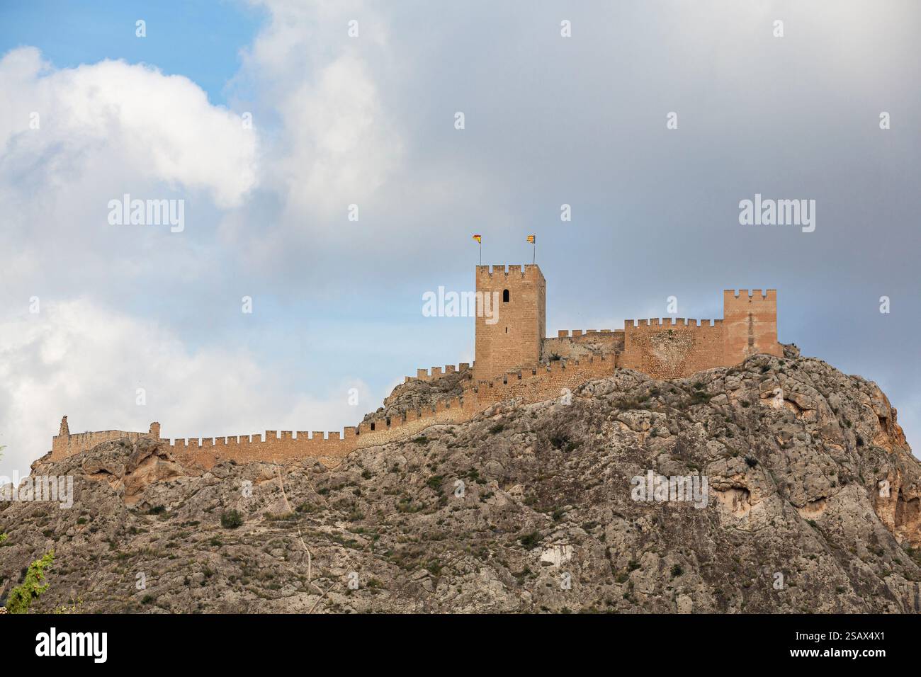 Castle of Sax built on the XII century by the Muslims in the pro Stock ...