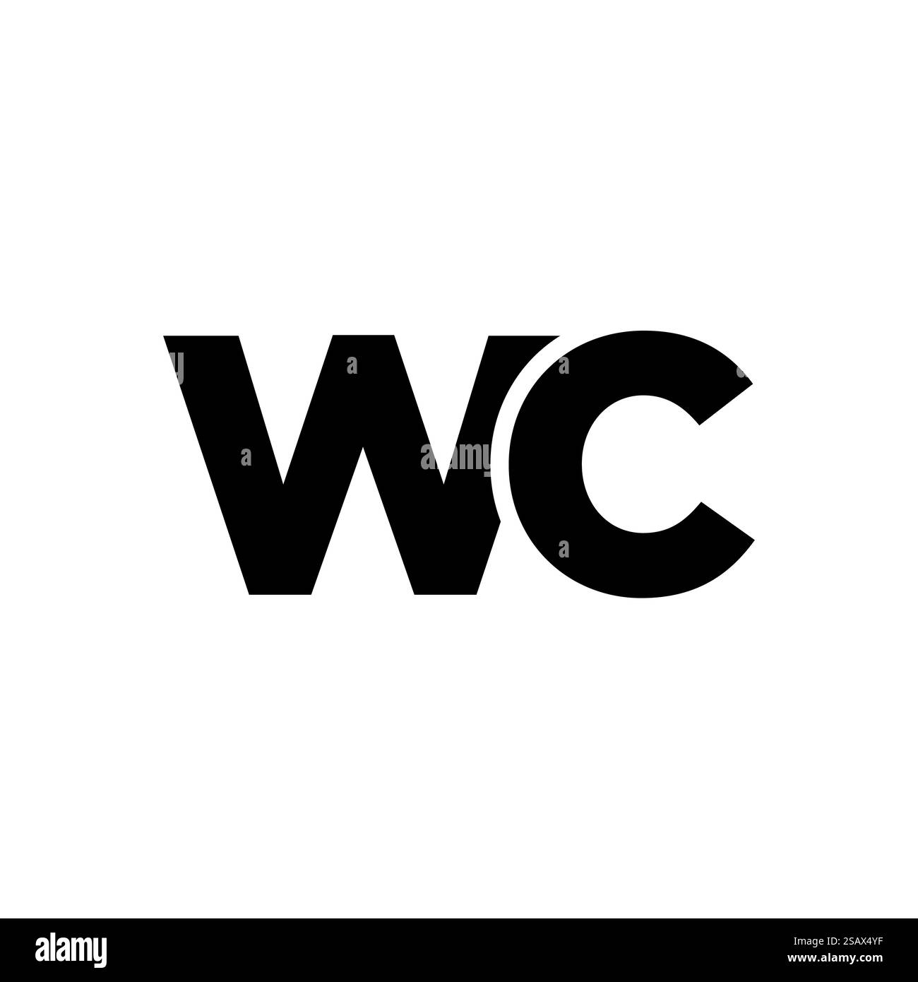 Trendy letter W and C, WC logo design template. Minimal monogram ...