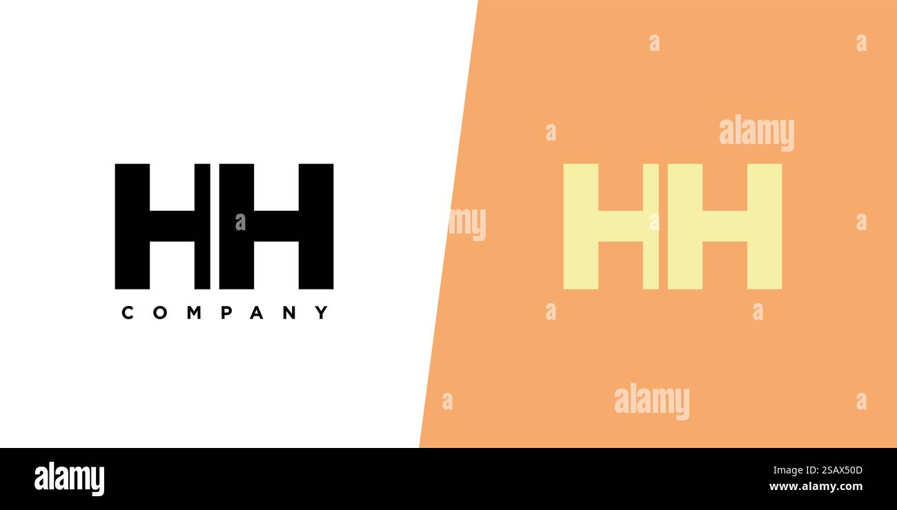 Hh logo design hi-res stock photography and images - Alamy