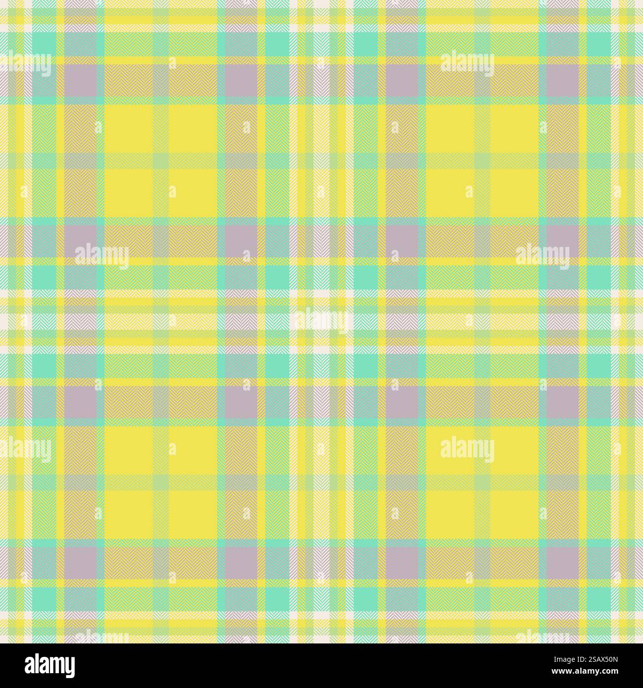 Plaid seamless pattern in yellow. Check fabric texture. Vector textile ...