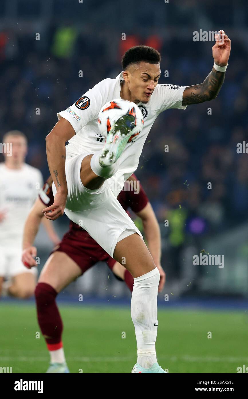Rome, Italy. 30th Jan, 2025. Tuta of Eintracht Frankfurt seen in action ...