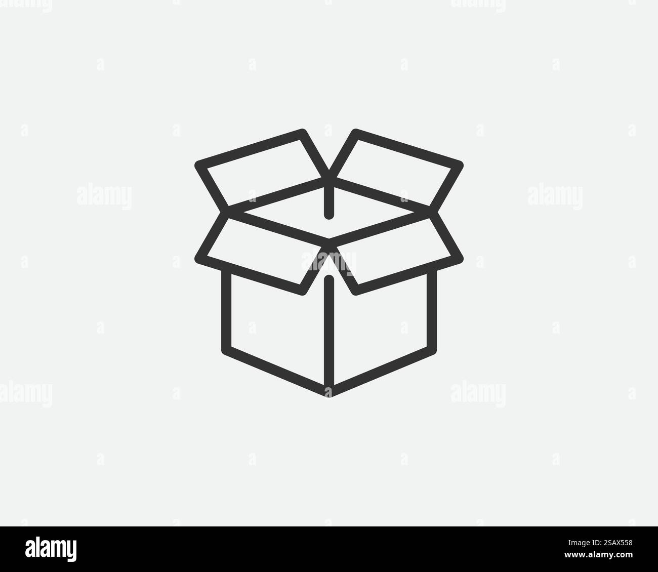 Delivery packaging vector icon. Cargo cardboard box icons. Carton ...