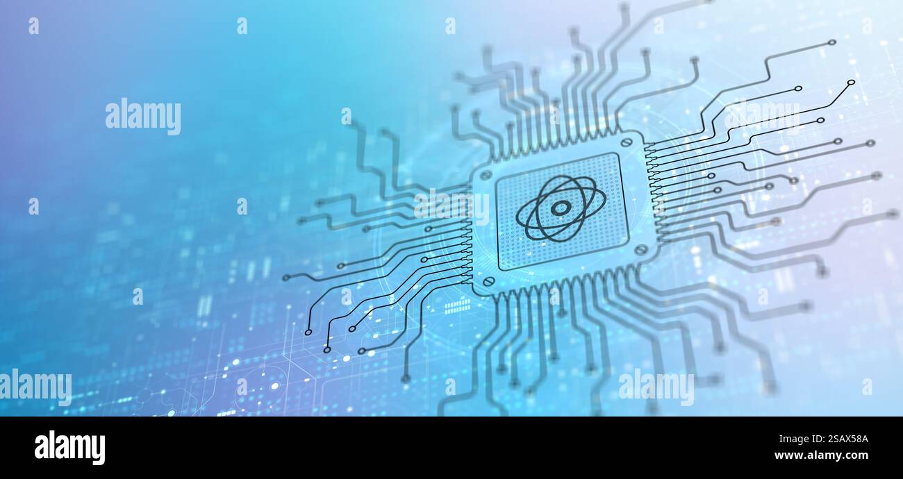 Quantum Computing Revolutionizing Processing Illustrated on a Processor Stock Photo - Alamy