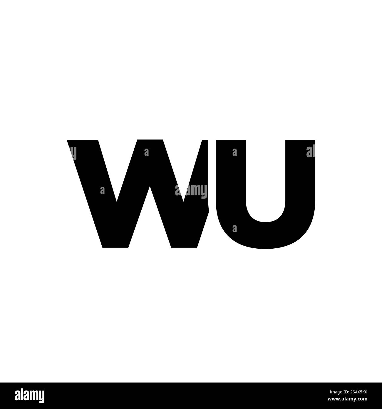 Trendy letter W and U, WU logo design template. Minimal monogram ...
