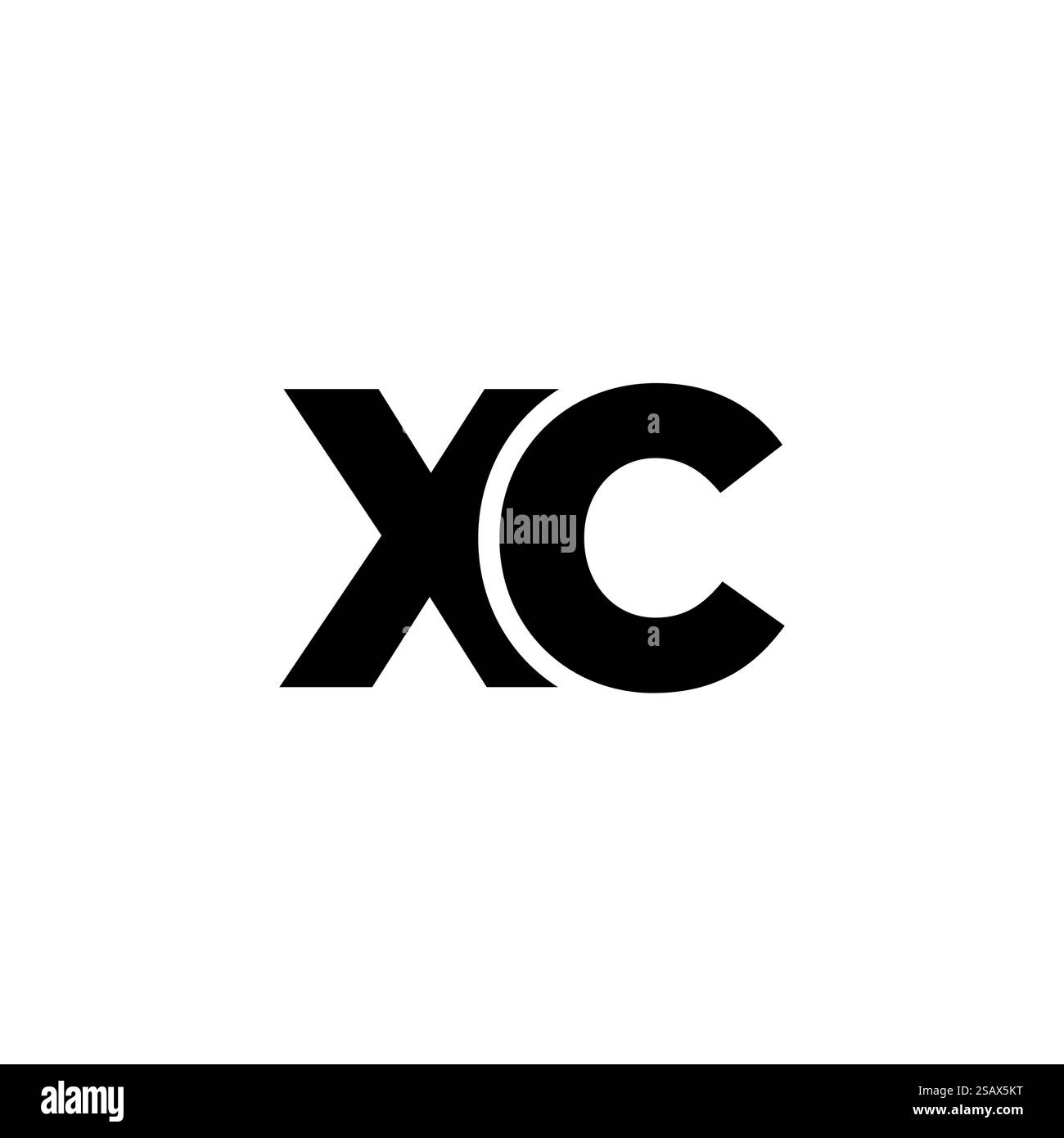 Trendy letter X and C, XC logo design template. Minimal monogram ...