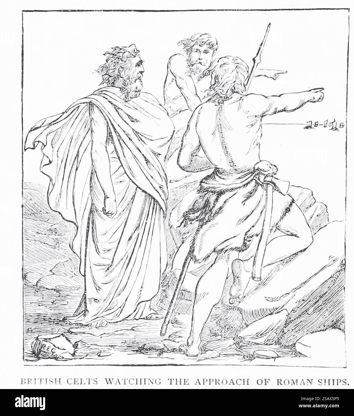 BRITISH CELTS WATCHING THE APPROACH OF ROMAN SHIPS The Celts from ...