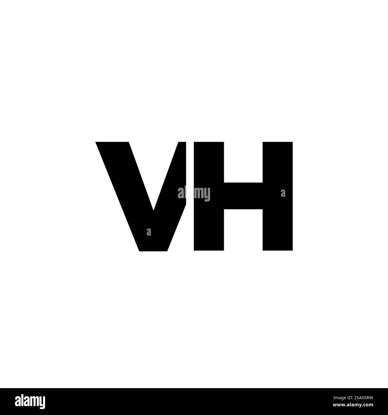 Trendy letter V and H, VH logo design template. Minimal monogram ...