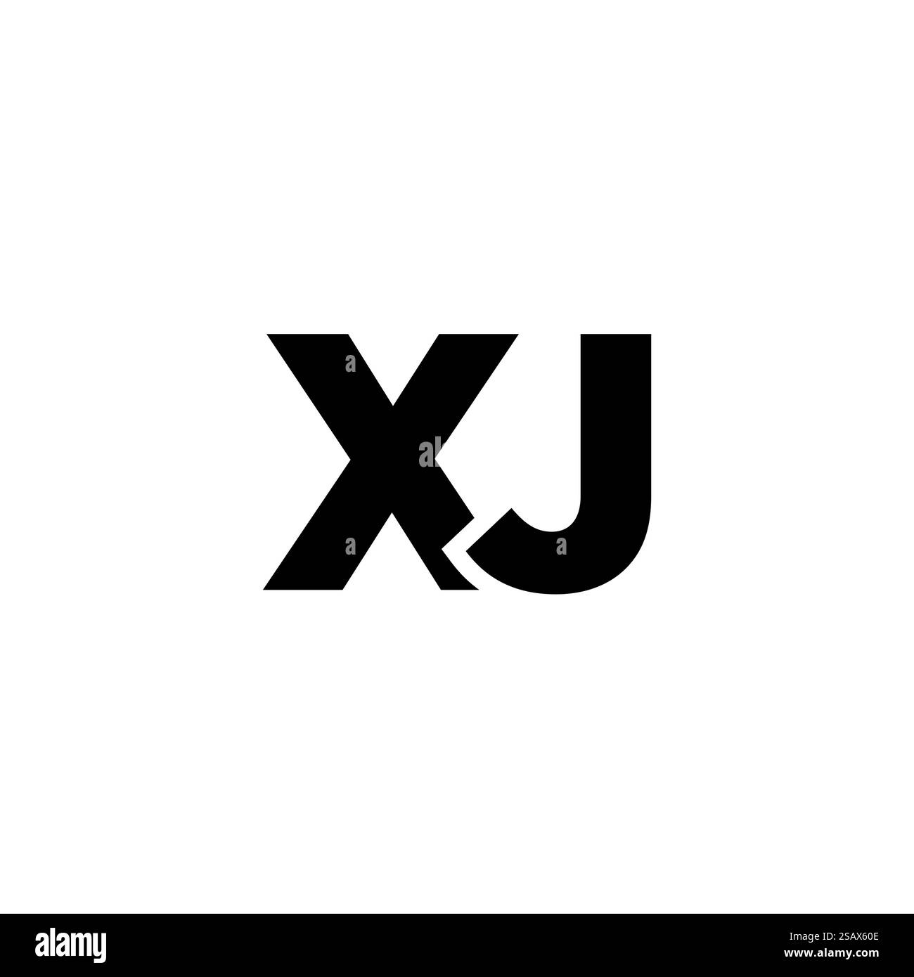 Trendy letter X and J, XJ logo design template. Minimal monogram initial based logotype for ...
