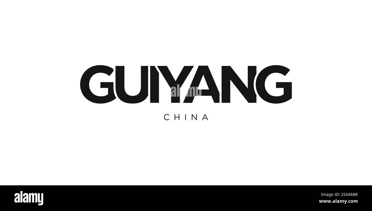 Guiyang in the China emblem for print and web. Design features ...