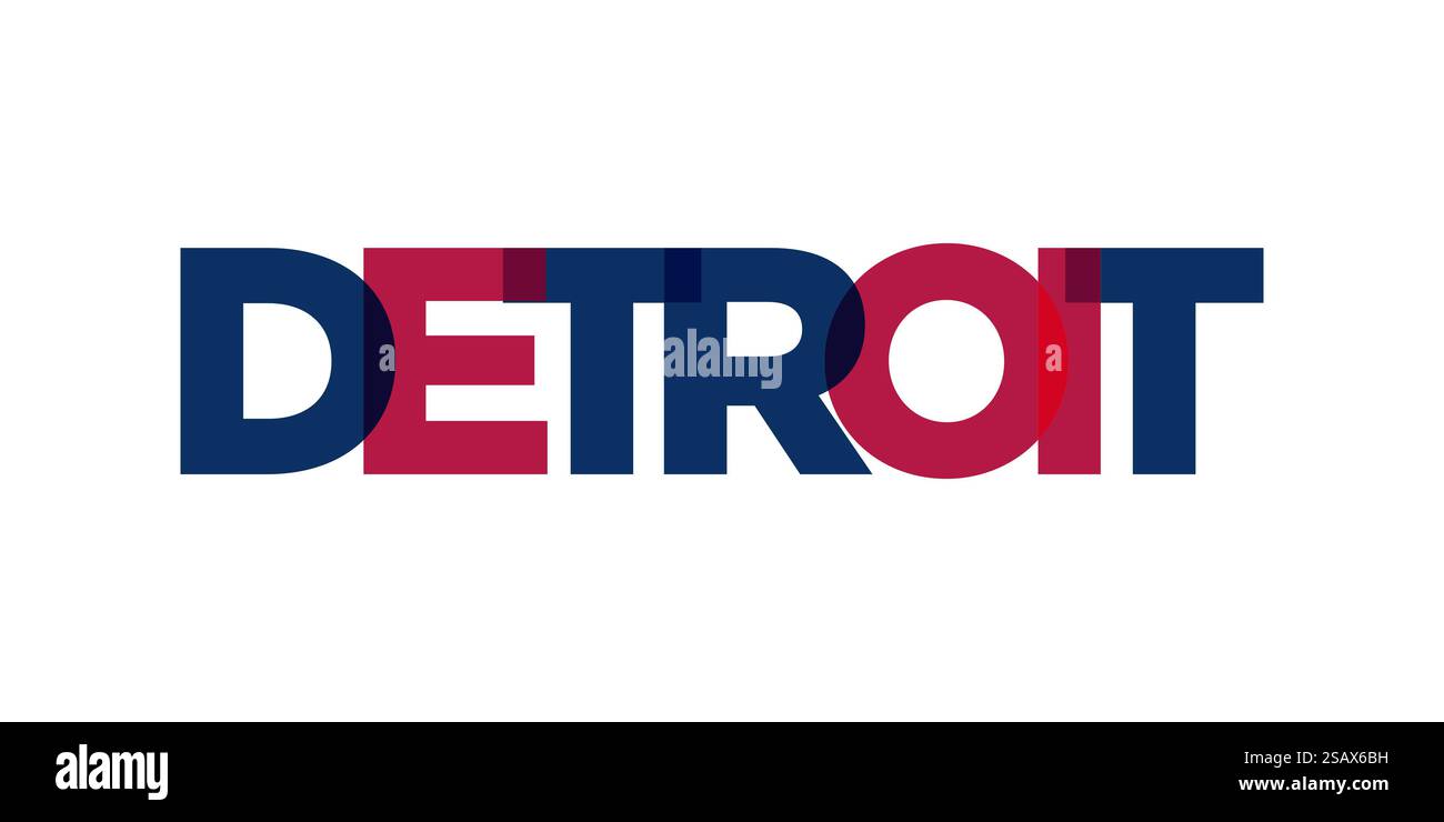 Detroit, Michigan, USA typography slogan design. America logo with ...