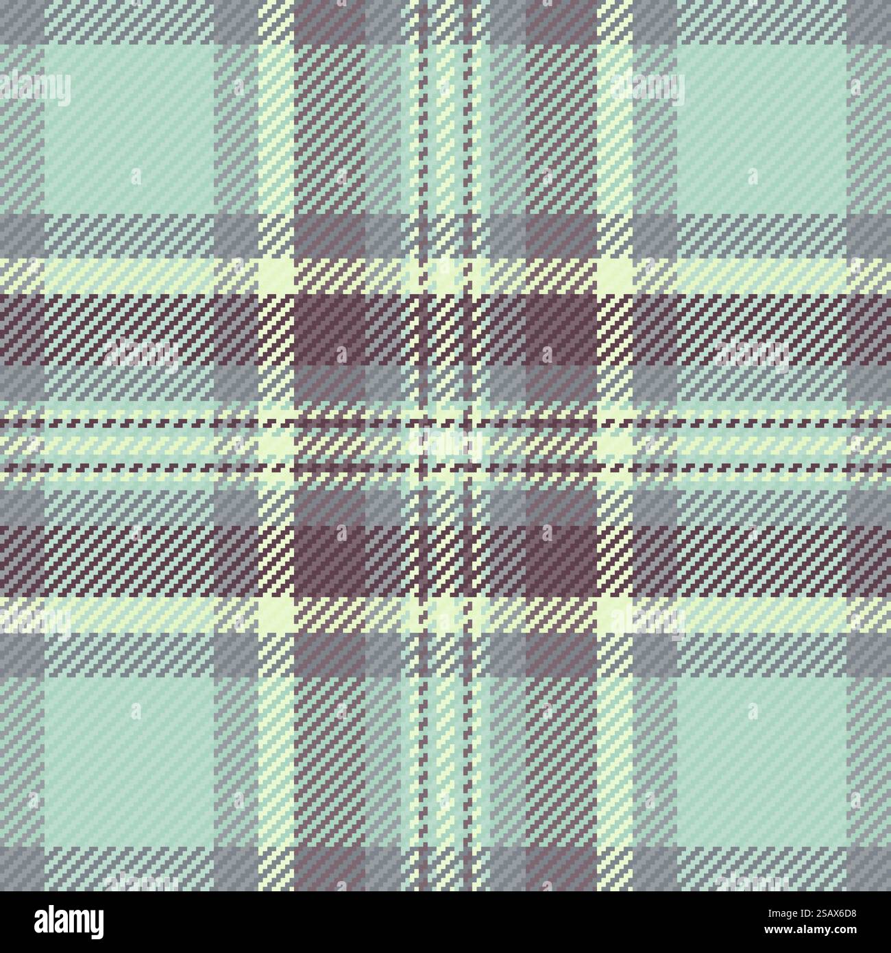 Graphical seamless check tartan, vertical vector textile fabric. Hippy ...