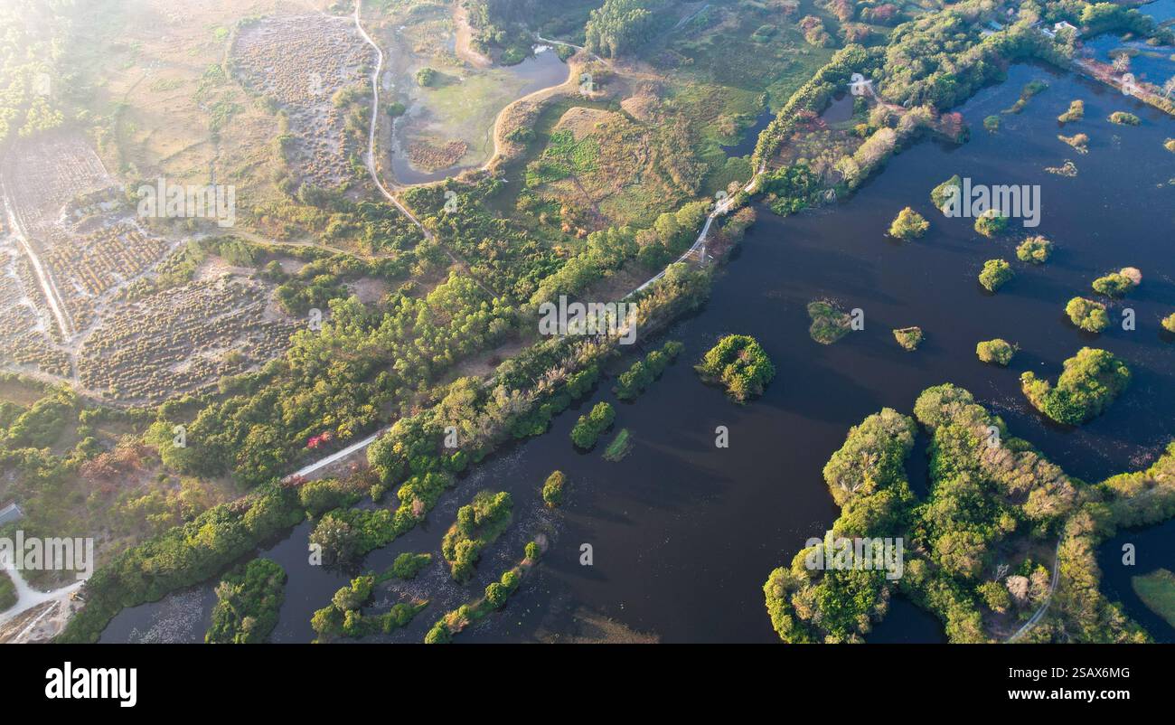 Kaikou. 24th Jan, 2025. An aerial drone photo taken on Jan. 24, 2025 ...