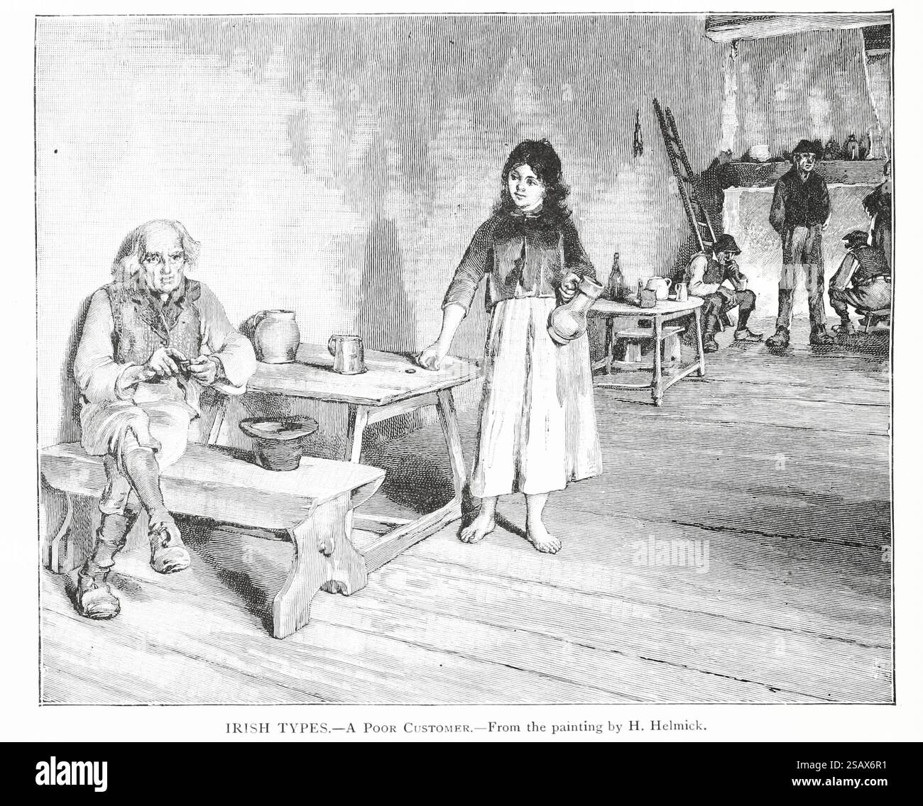 IRISH TYPES.— A Poor Customer. — From the painting by Howard Helmick ...