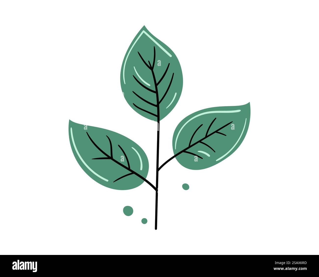 Sprout with leaf vector icon. Plant symbol of nature and environment ...