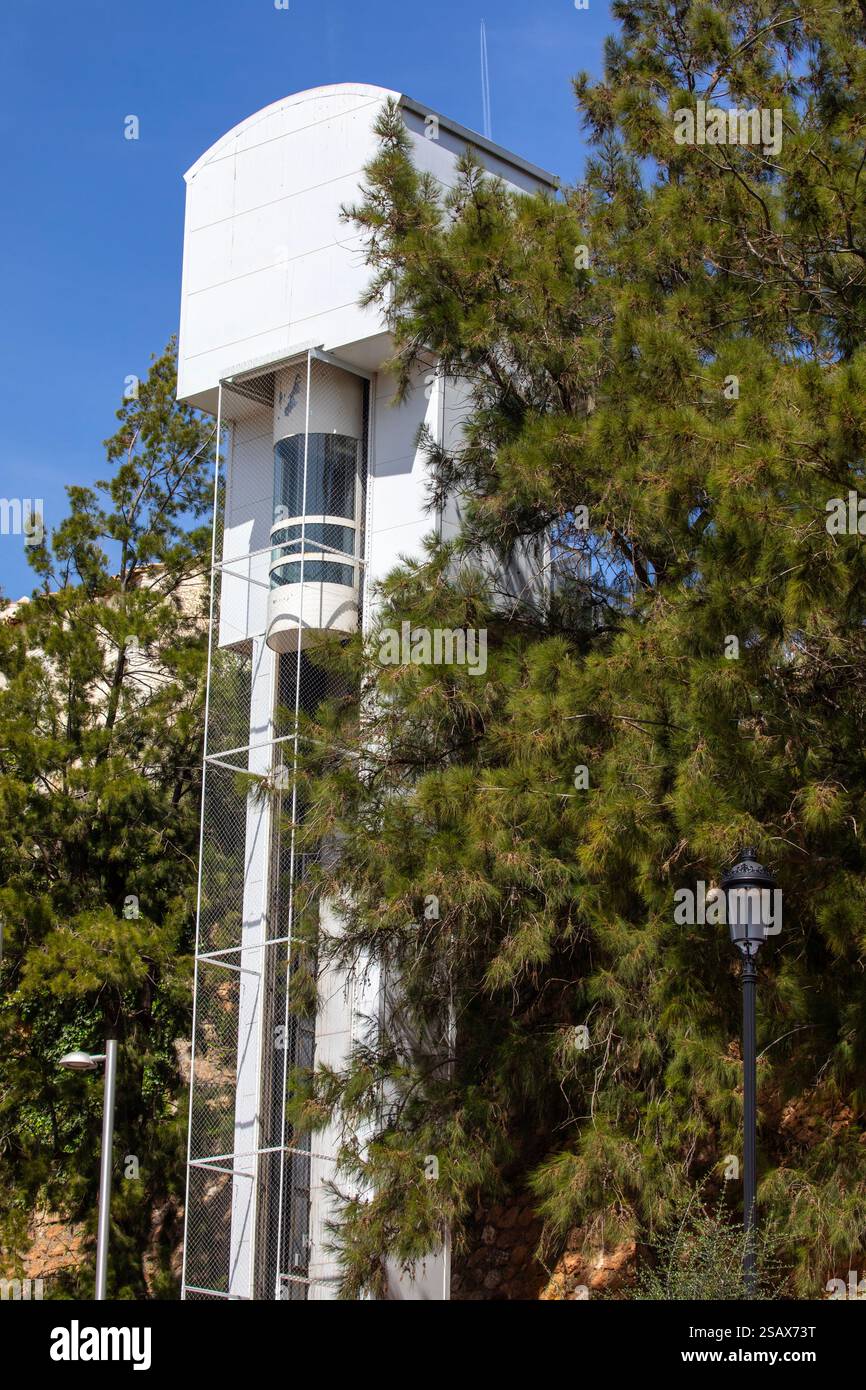 A lift in Benalmadena Pueblo, Spain, to help residents and visitors ...