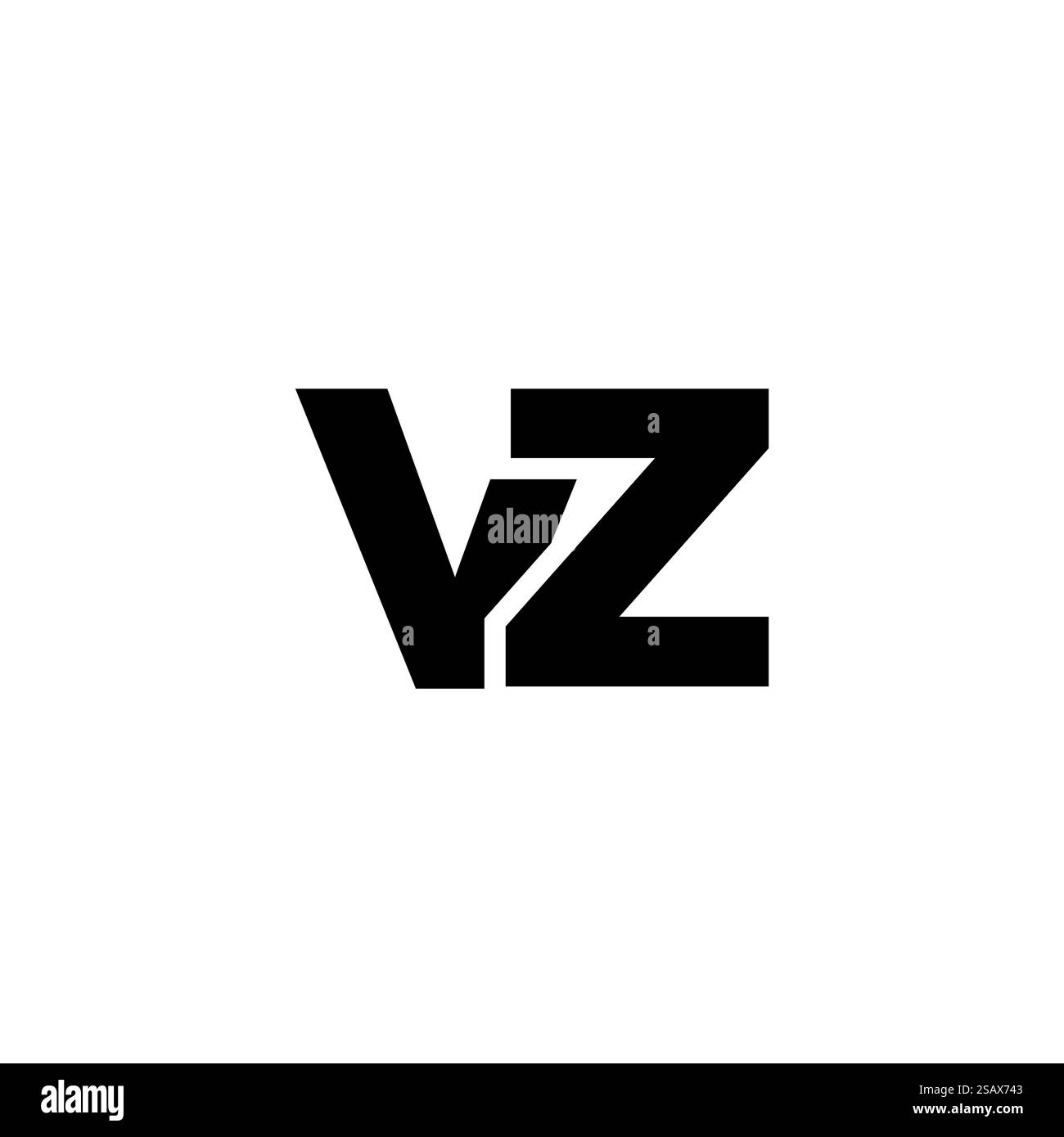Vz minimal logo Black and White Stock Photos & Images - Alamy