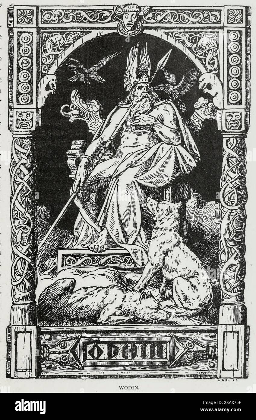 Wodin Odin by Johannes Gehrts The Teutonic Peoples from volume 4 of ...