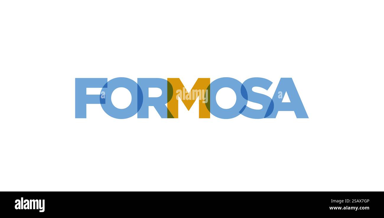Formosa in the Argentina emblem for print and web. Design features geometric style, vector ...