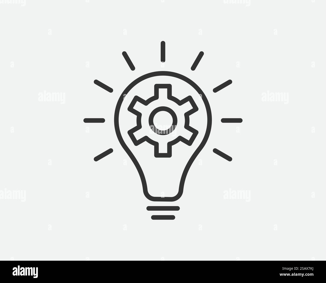 Light dimmer icon line flat trendy design. Electricity lamp saving ...