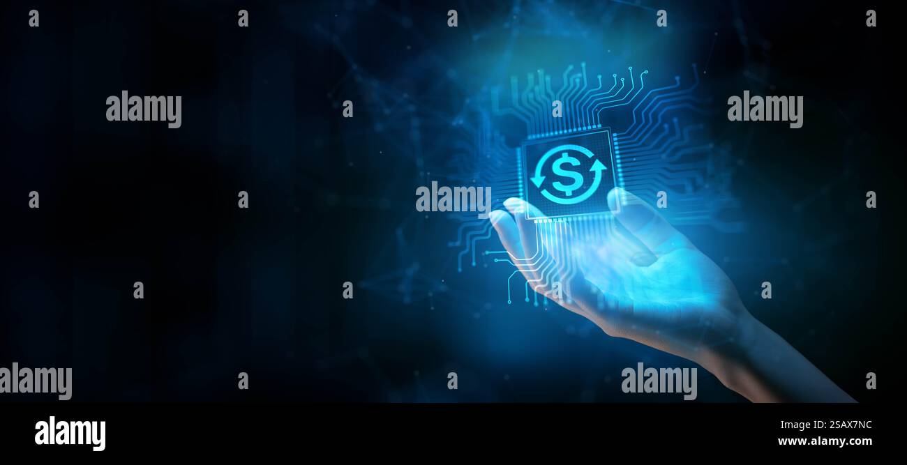 Cash Flow Concept Managing Financial Inflows And Outflows Illustrated On A Processor Touched By