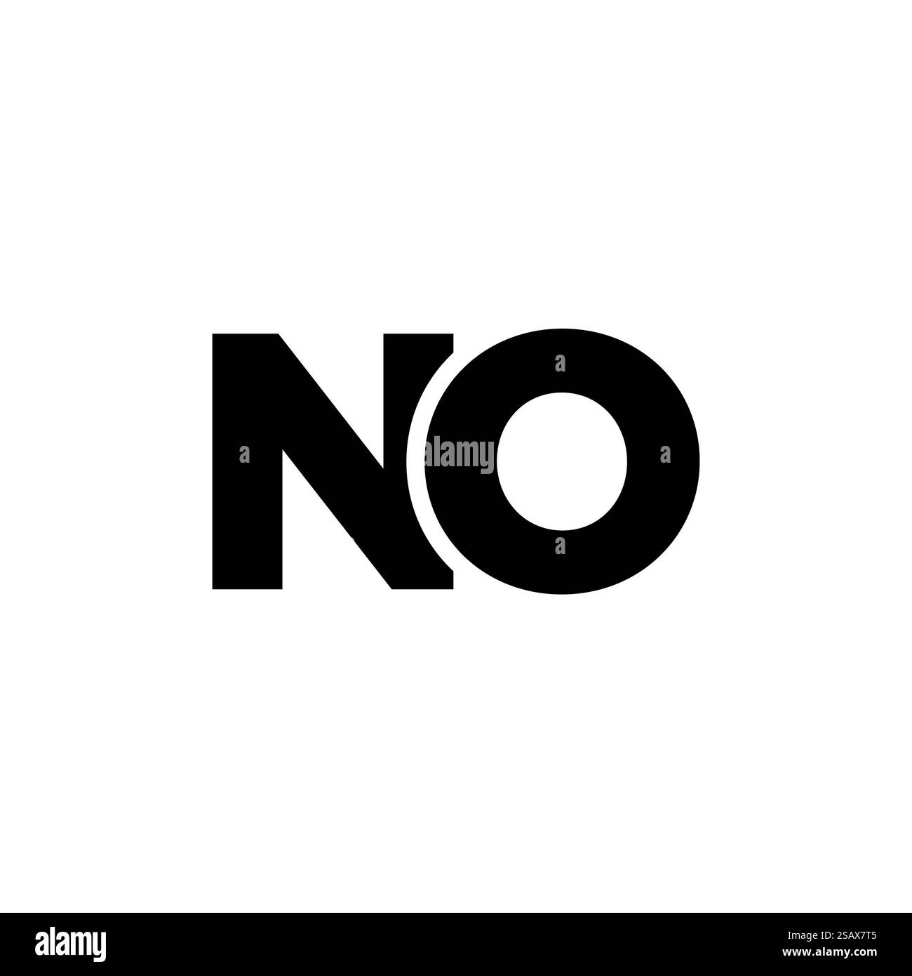 Trendy letter N and O, NO logo design template. Minimal monogram ...