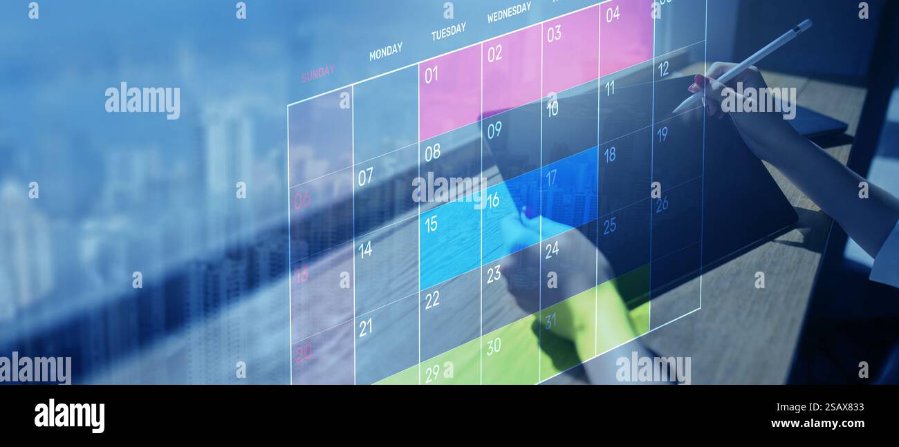 Digital Schedule Management and Planning Tools Stock Photo - Alamy