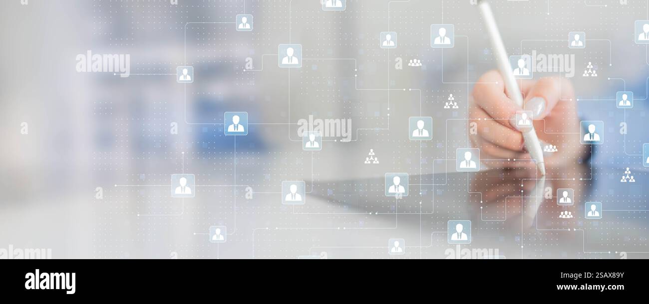 Virtual team structure hi-res stock photography and images - Alamy
