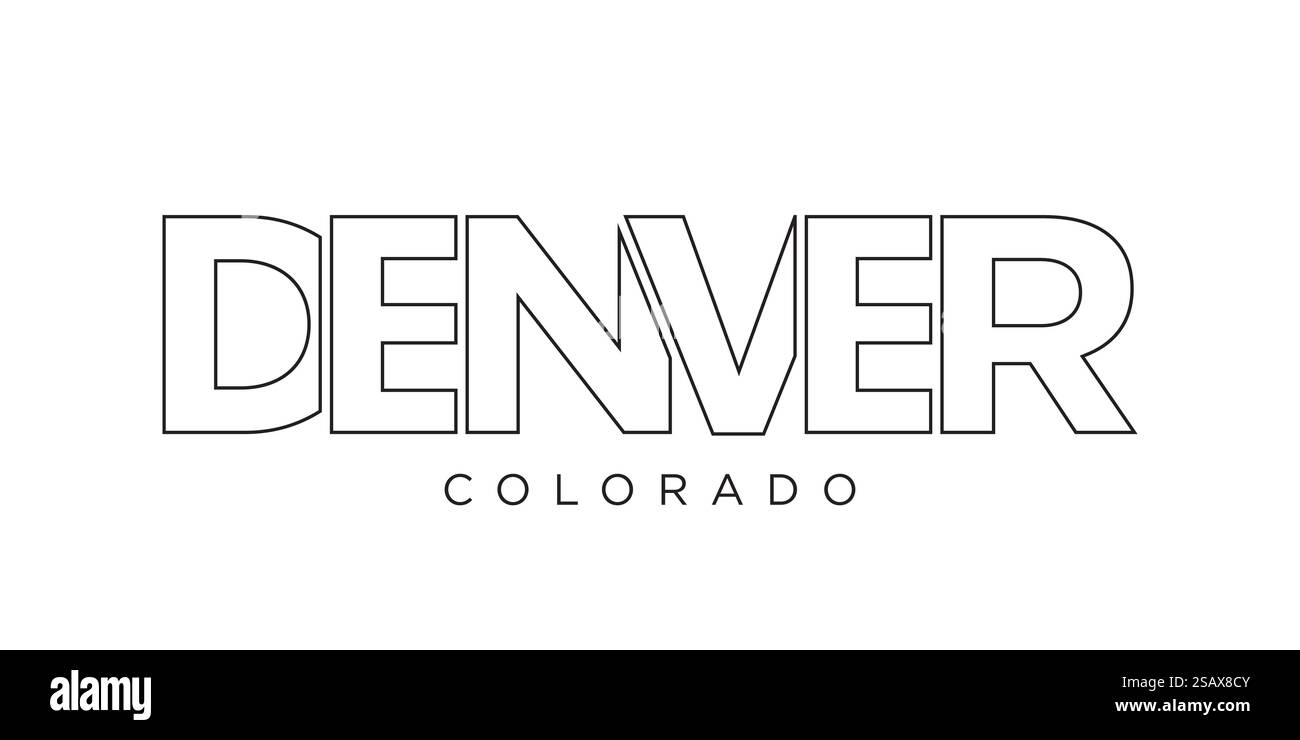 Denver, Colorado, USA typography slogan design. America logo with ...