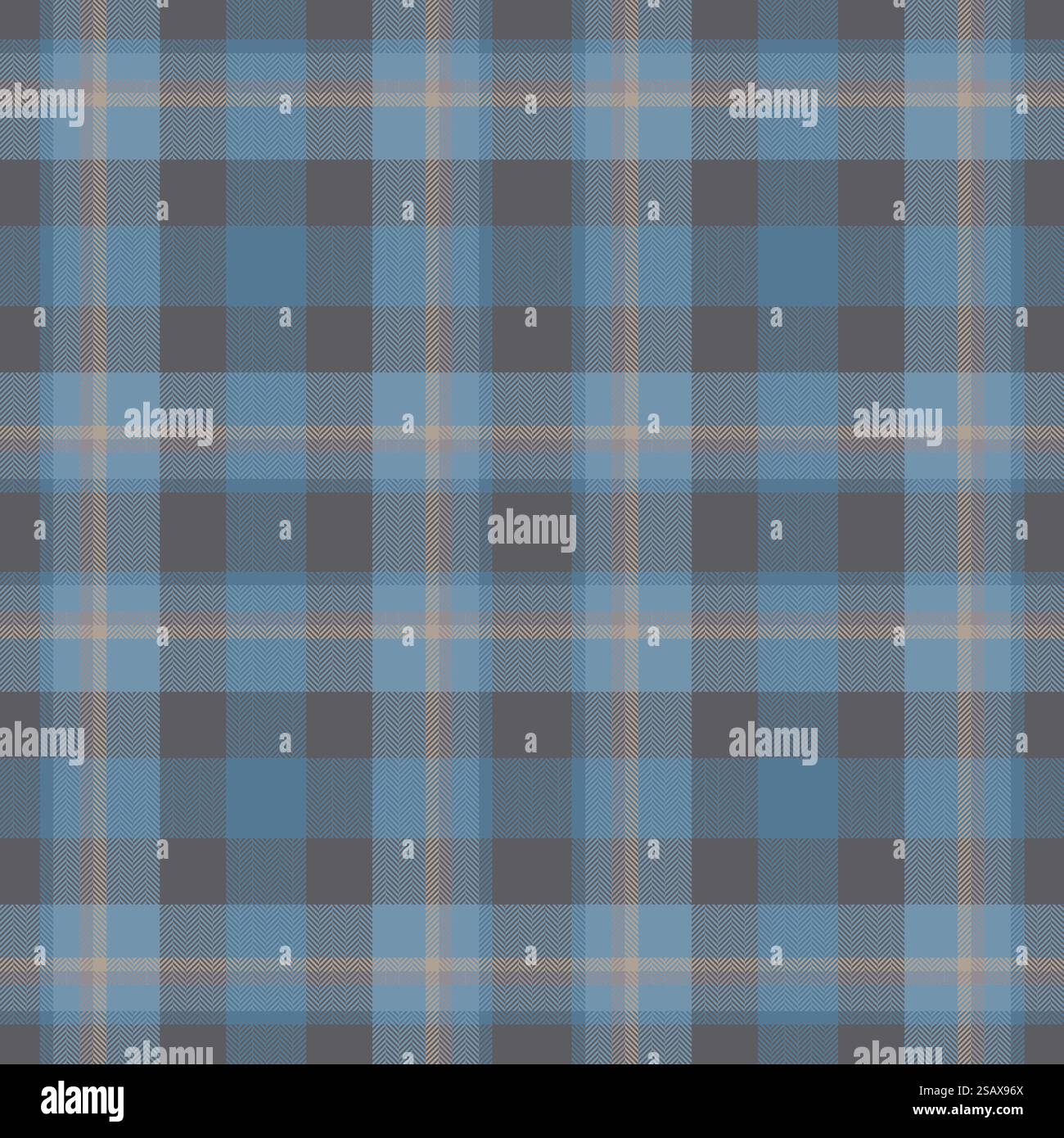 Plaid seamless pattern in blue. Check fabric texture. Vector textile ...