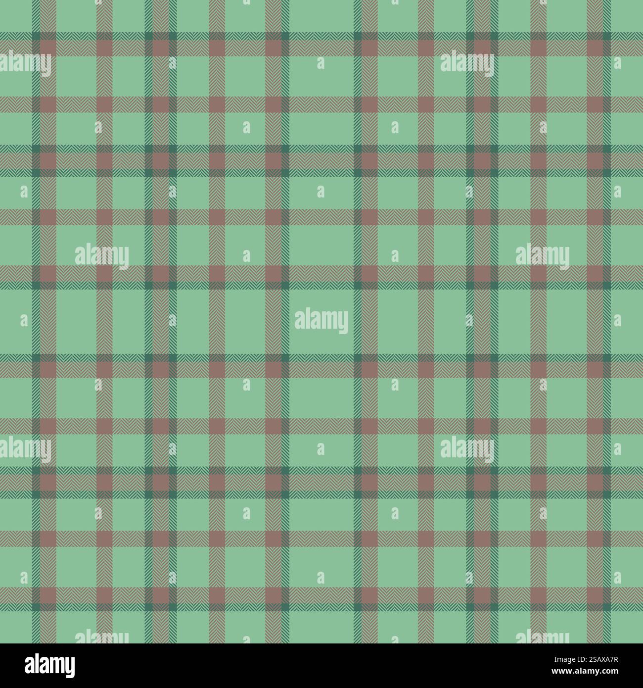 Plaid seamless pattern in green. Check fabric texture. Vector textile ...