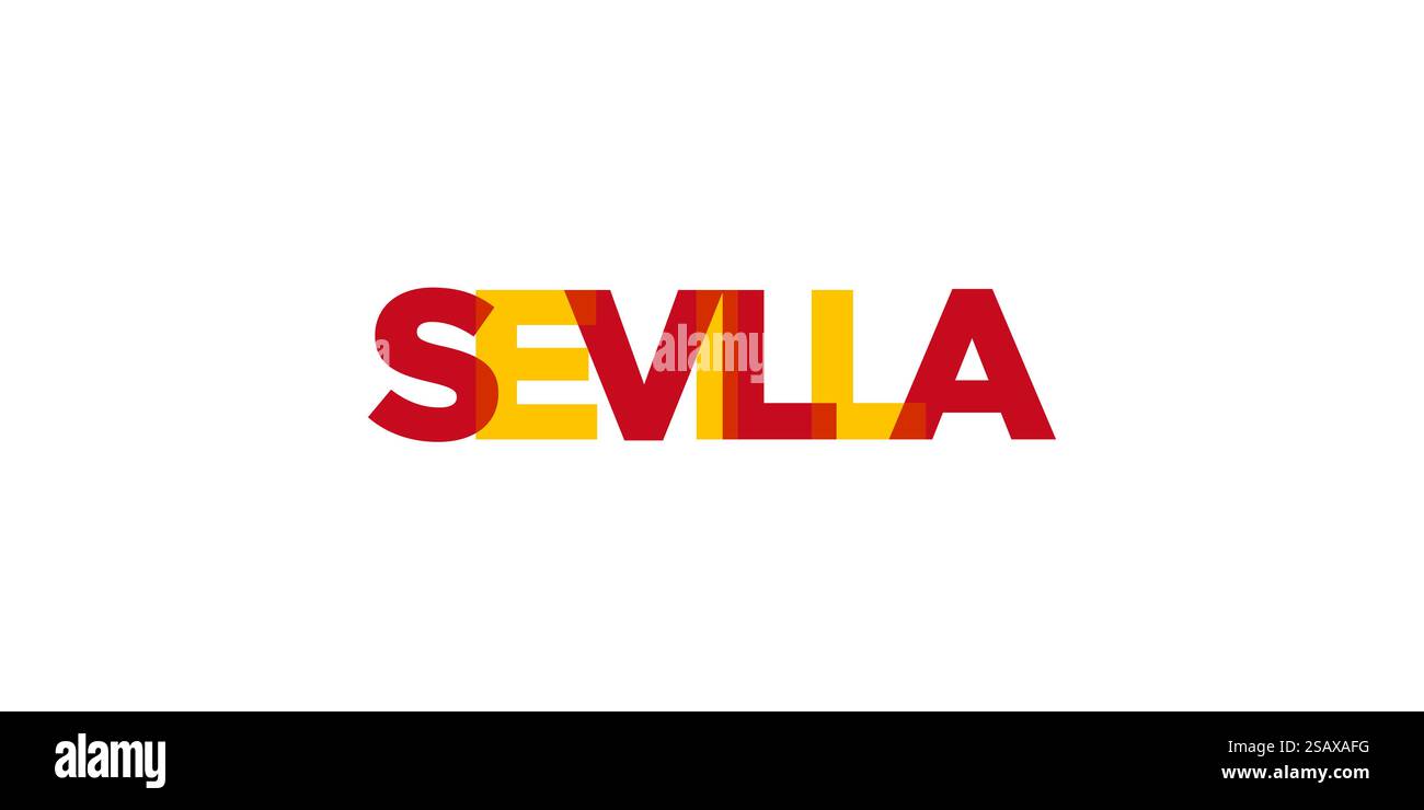 Sevilla in the Spain emblem for print and web. Design features ...