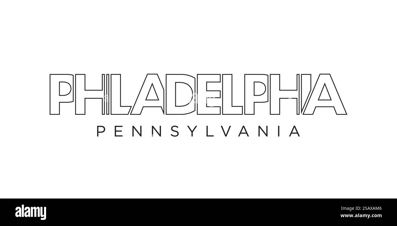 Philadelphia, Pennsylvania, USA typography slogan design. America logo ...