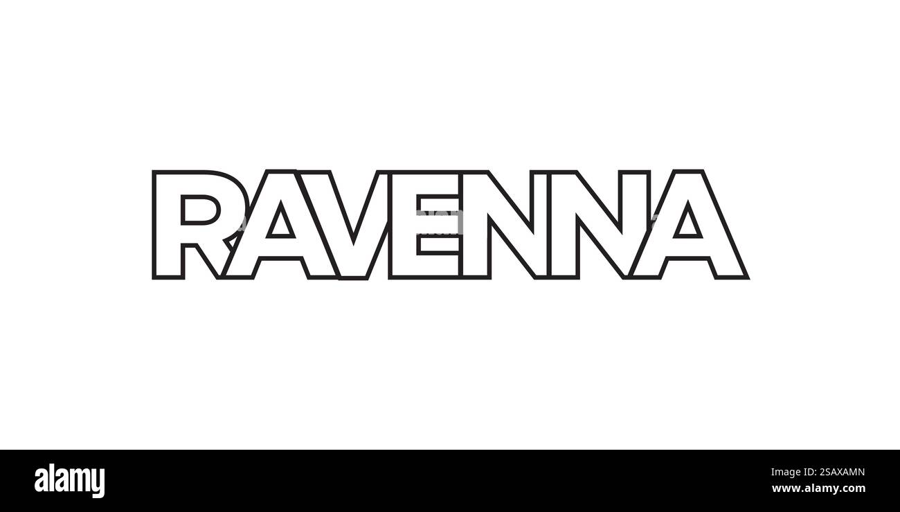 Ravenna in the Italia emblem for print and web. Design features ...
