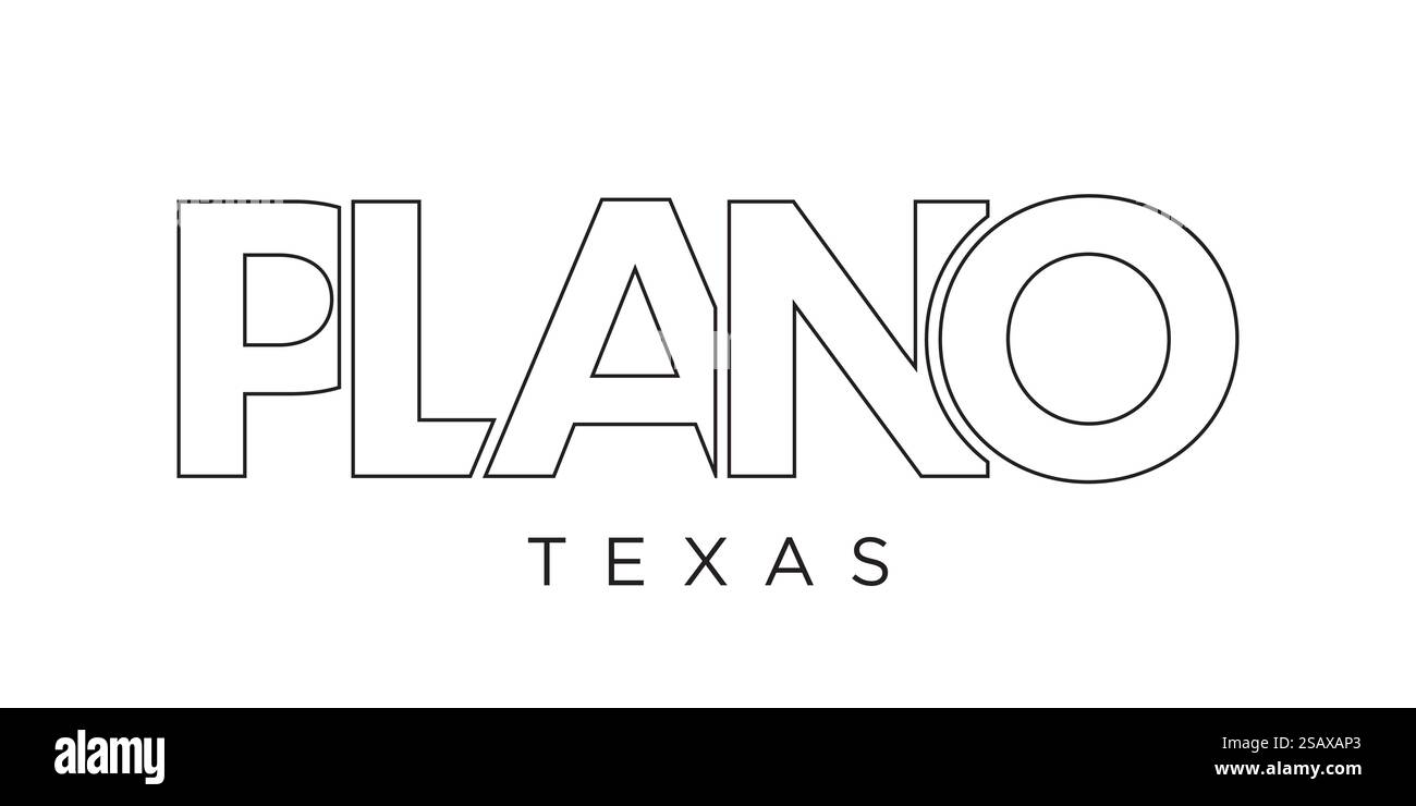 Plano, Texas, USA typography slogan design. America logo with graphic ...