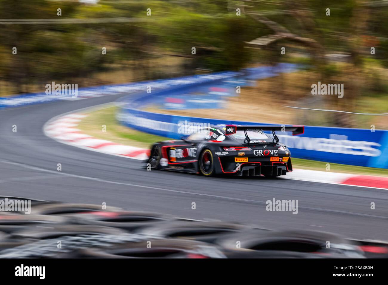 The #4 Grove Racing Mercedes-AMG GT3 driven by Stephen Grove during ...