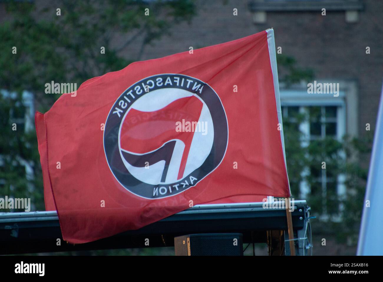 Copenhagen, Denmark. 21st Sep, 2023. Antifa is a left-wing anti-fascist ...