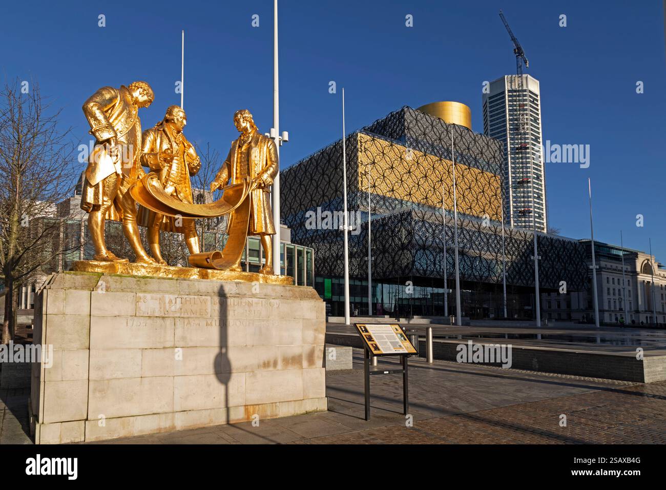 The Golden Boys of Birmingham statue at Centenary Square in Birmingham ...