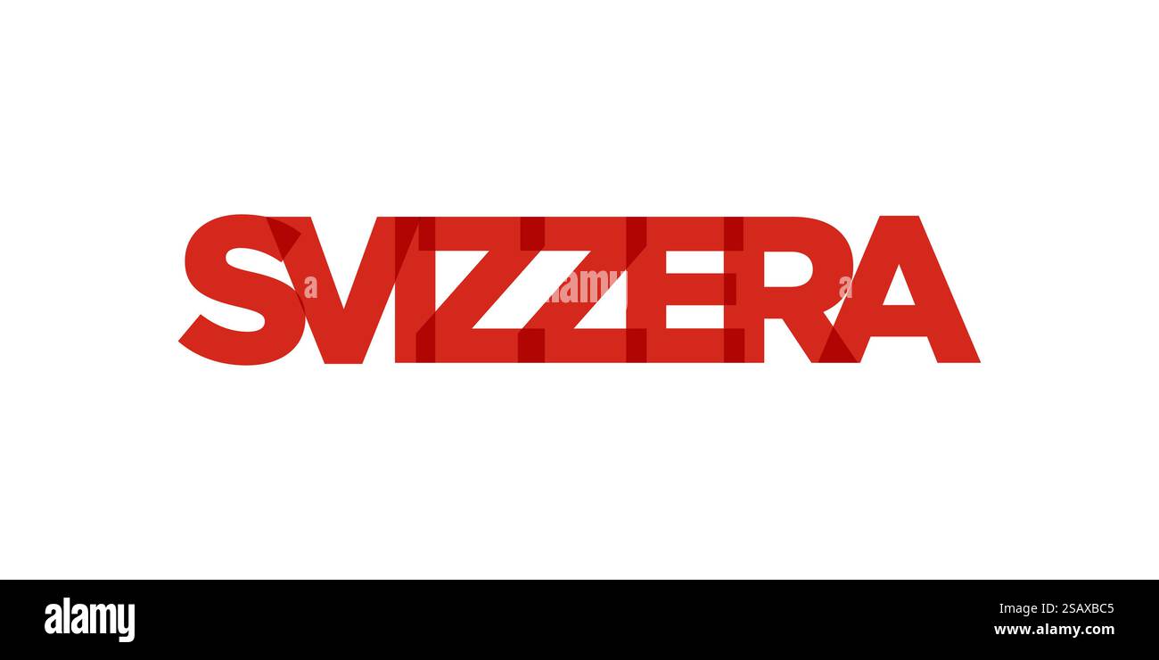 Switzerland emblem for print and web. Design features geometric style, vector illustration with ...
