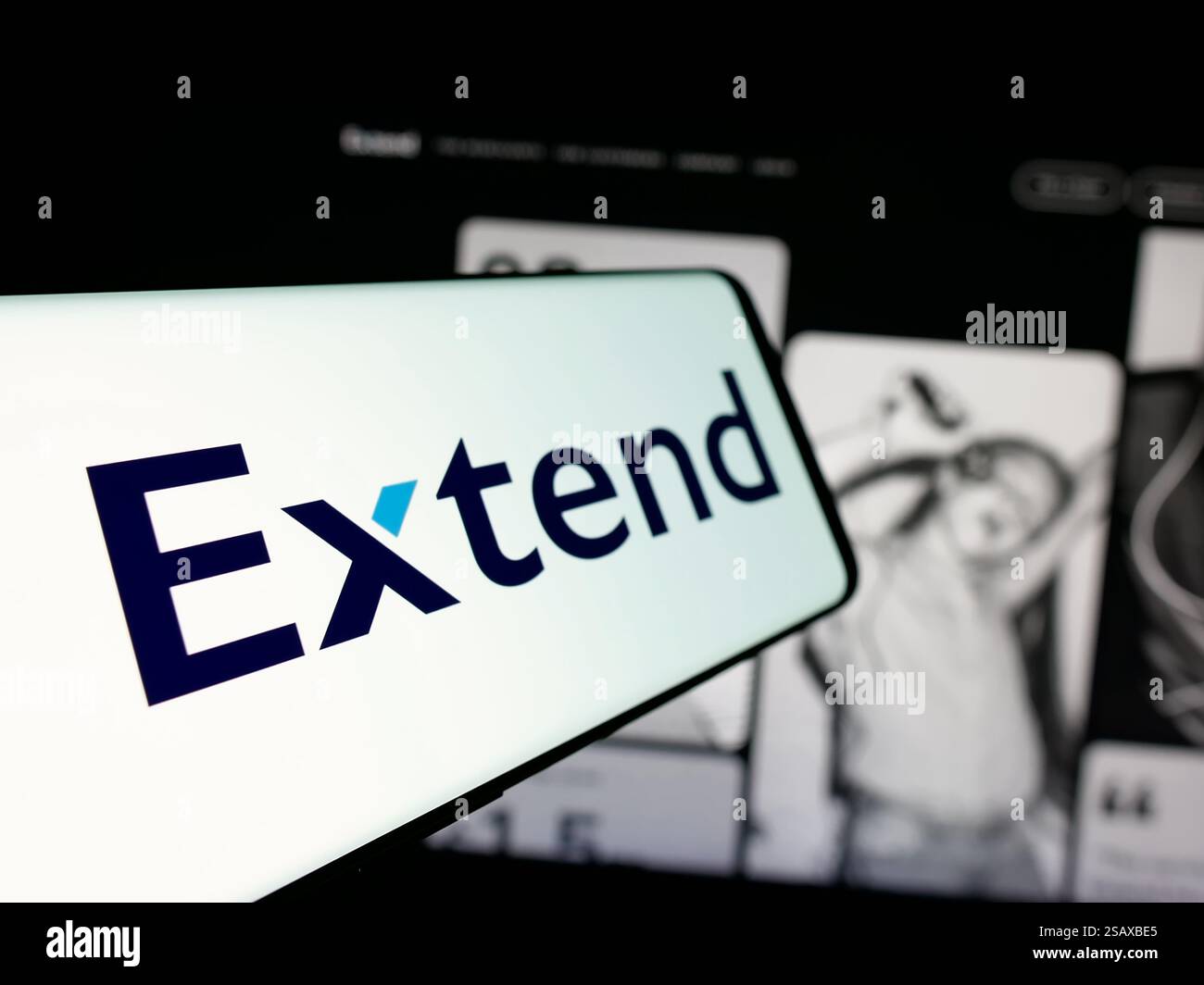 In this photo illustration, a smartphone with the logo of American ...