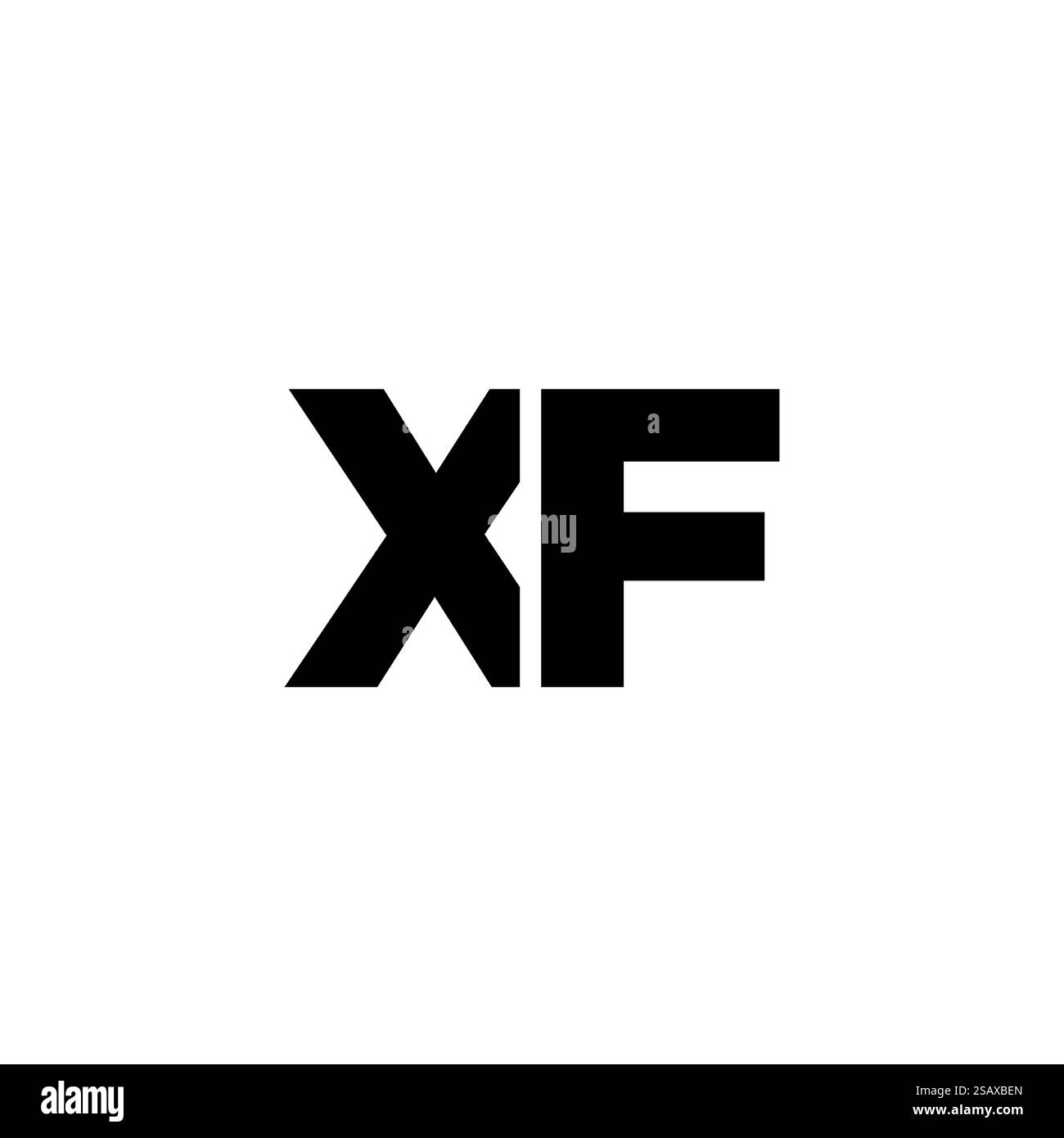 Trendy letter X and F, XF logo design template. Minimal monogram ...
