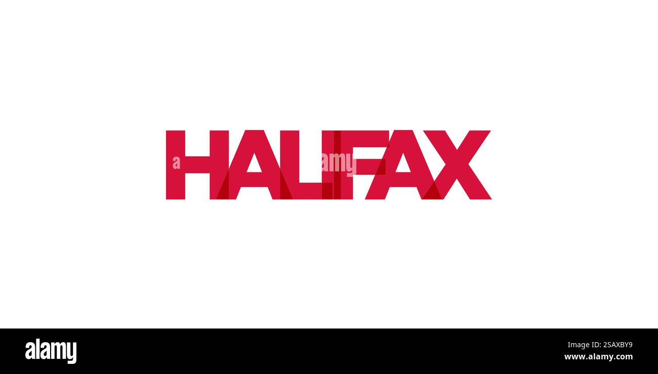 Halifax in the Canada emblem for print and web. Design features geometric style, vector ...