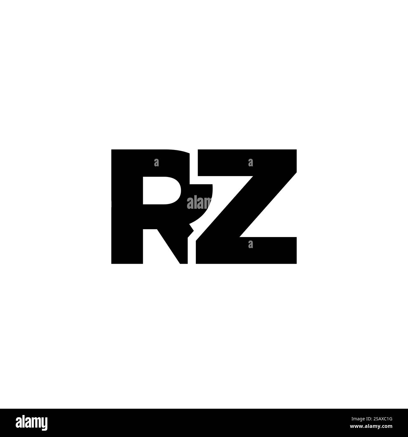 Trendy letter R and Z, RZ logo design template. Minimal monogram ...