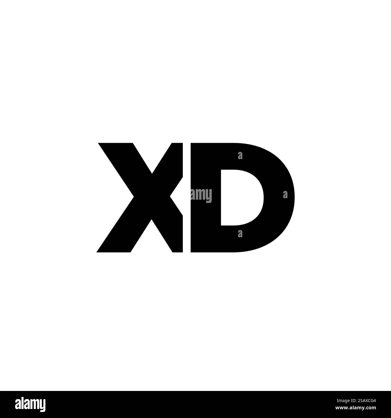 Trendy letter X and D, XD logo design template. Minimal monogram initial based logotype for ...